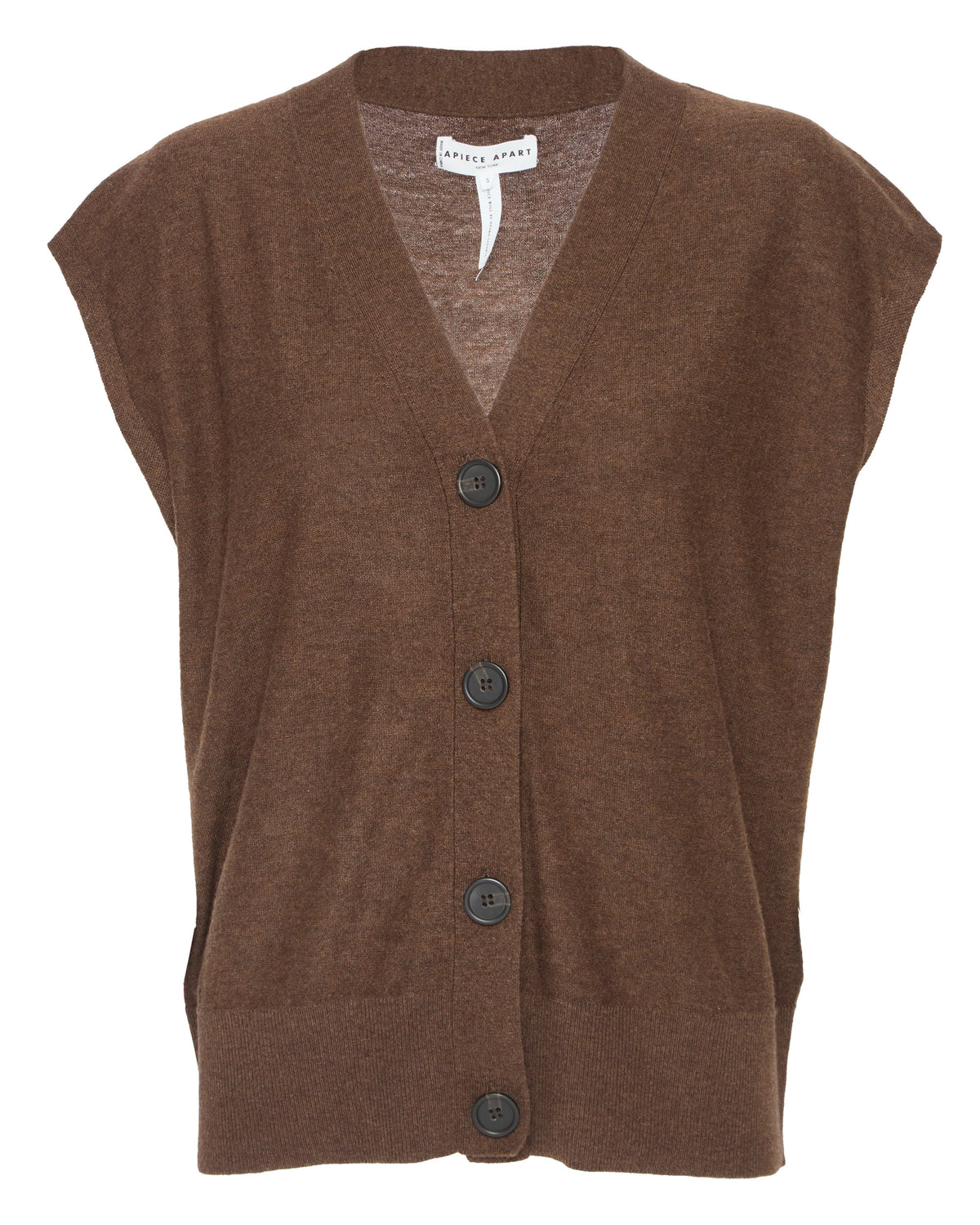 APIECE APART Bardi Drippy Vest in Espresso– Capsule Shop